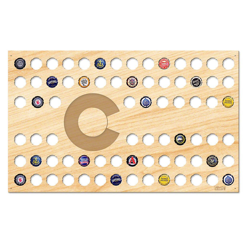 Colorado Flag Beer Cap Sign