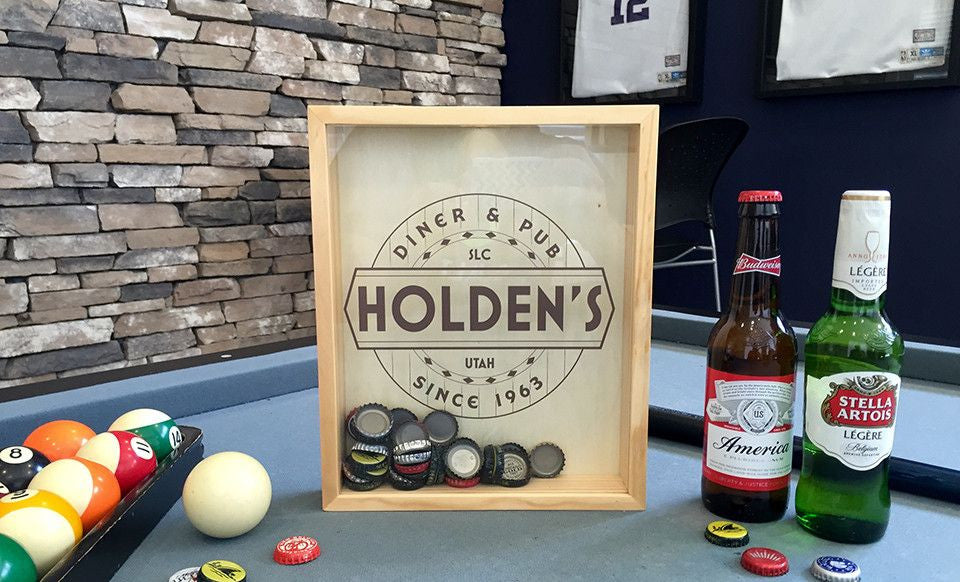 Bottle Cap Shadow Box - Personalized
