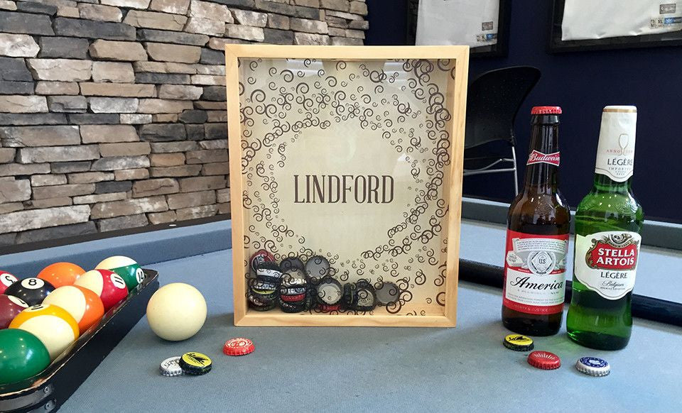 Bottle Cap Shadow Box - Personalized