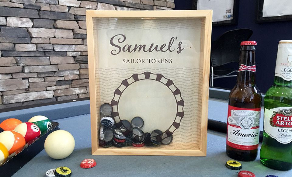 Bottle Cap Shadow Box - Personalized
