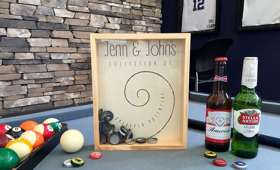 Bottle Cap Shadow Box - Personalized