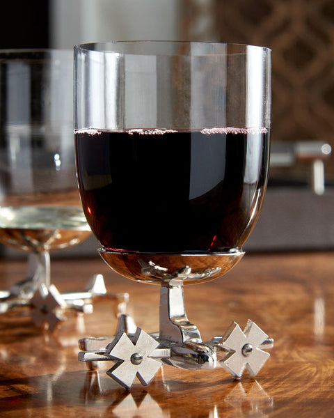 Airplane Base Wine Glasses - Set of 2