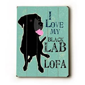 I Love My Black Lab - Personalized Wood Sign