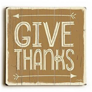 Give Thanks Wood Sign