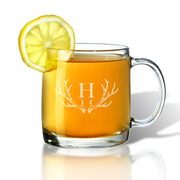 Antler Initial Coffee Mug