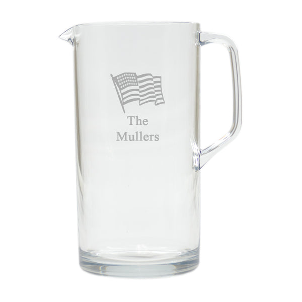 American Flag Outdoor Acrylic Pitcher